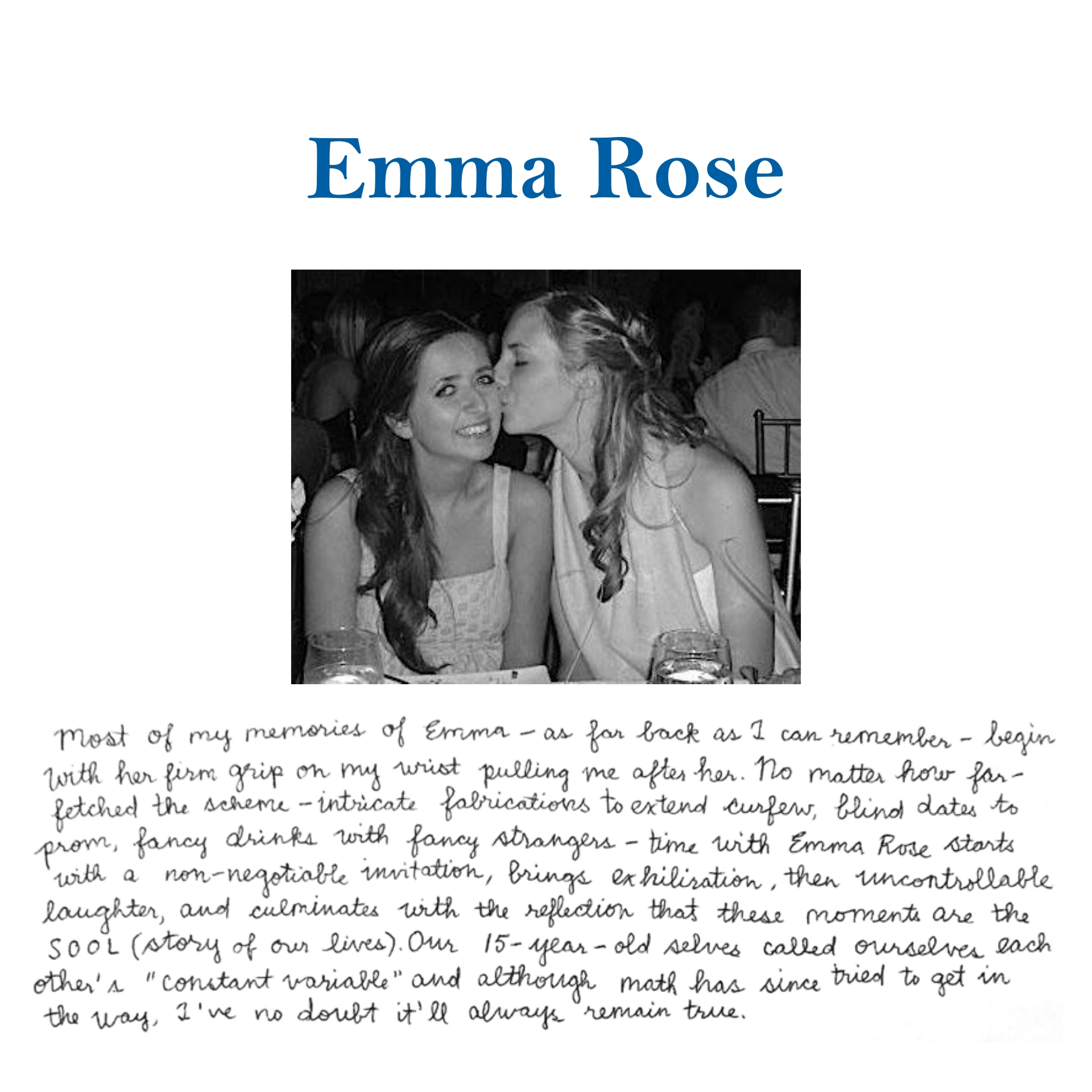 Emma Rose – The Appreciation Project